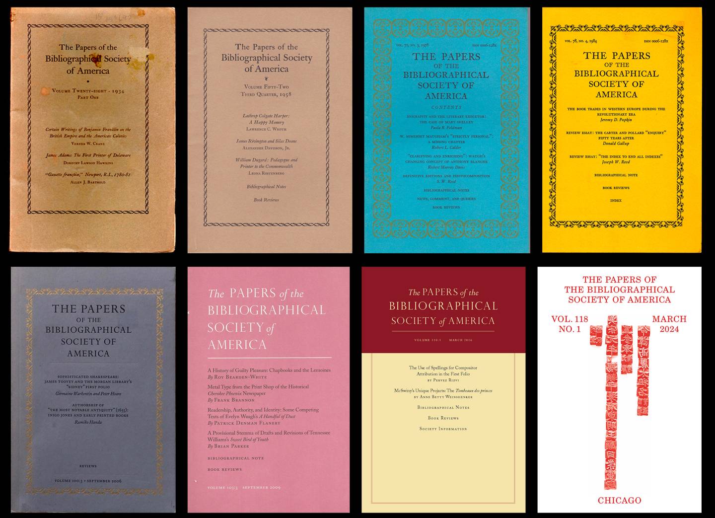 The Bibliographical Society of America | _PBSA_